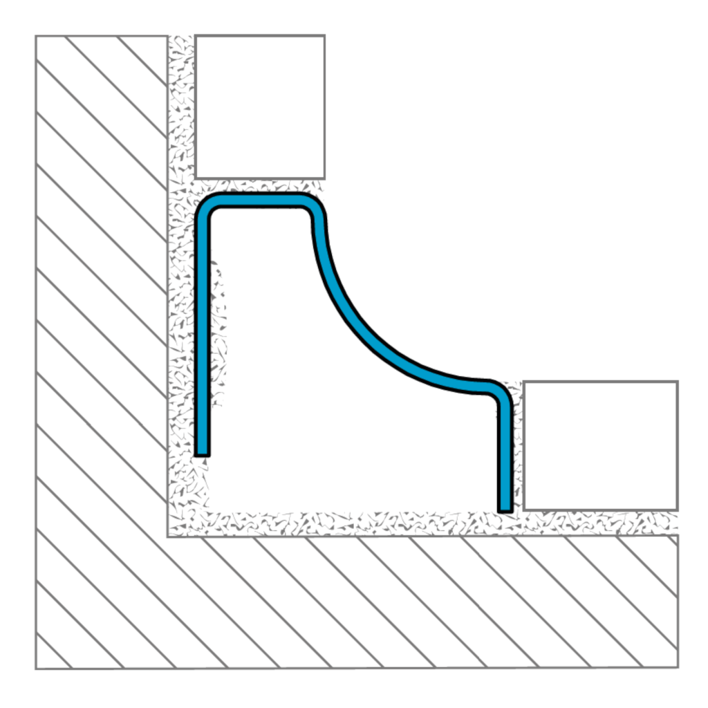 LATICRETE Style 7 (CO7) Stainless Steel Cove Profile | Inside Mount ...